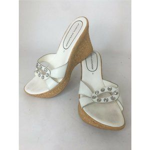 Athena Alexander | Shoes | Athena Alexander Cork Wedge Platform Sandals ...